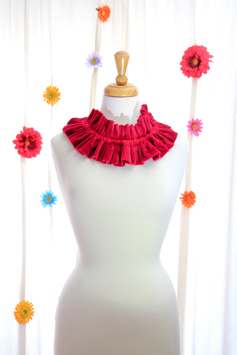 Grey Velvet Collar - Victorian Style Fashion Collars - Women's Neck ...