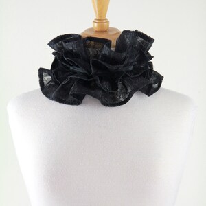 Victorian Collar in Black Lace - Edwardian, Regency, or Elizabethan ...