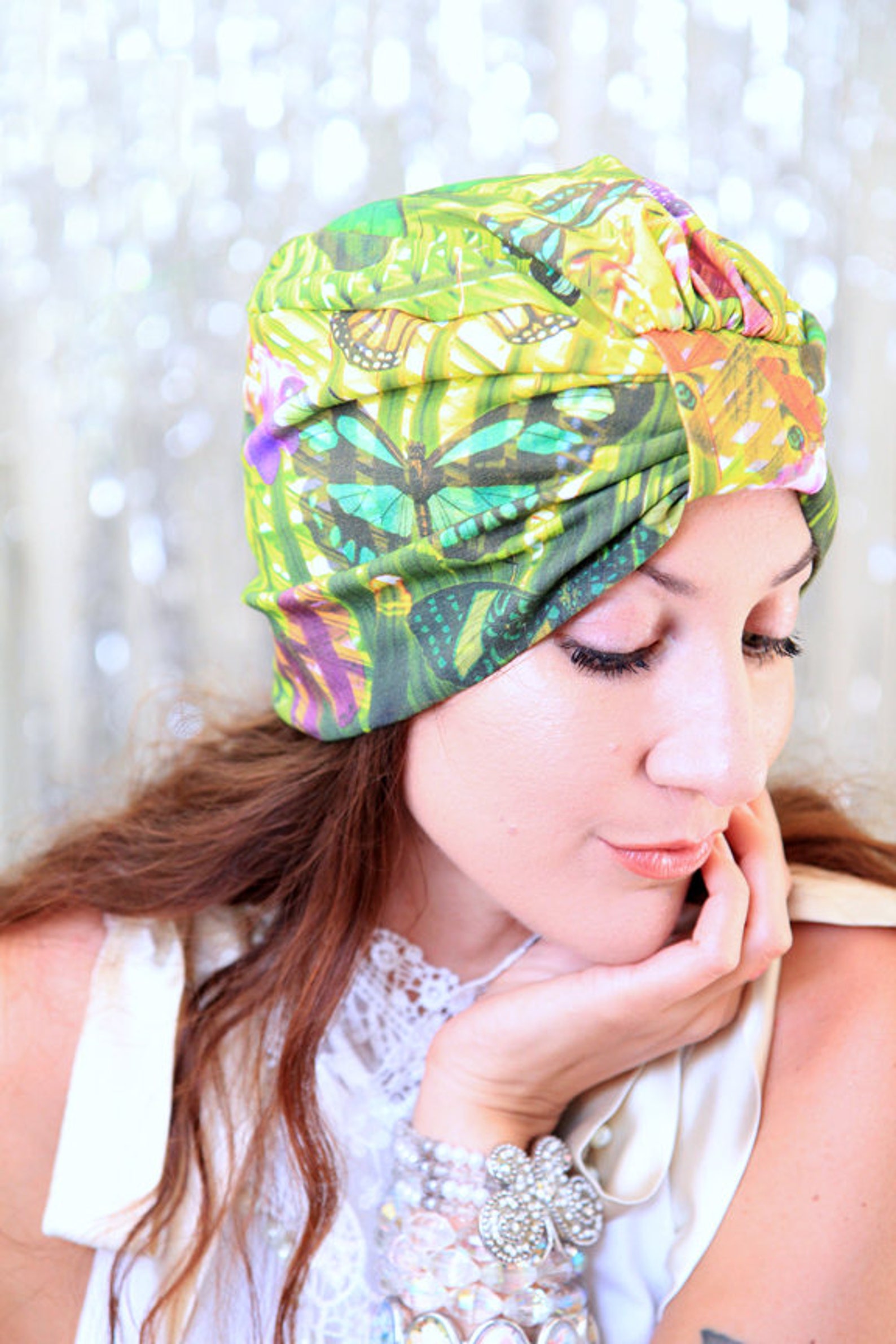 Turban Hat Women's Organic Cotton Headwrap Tropical | Etsy