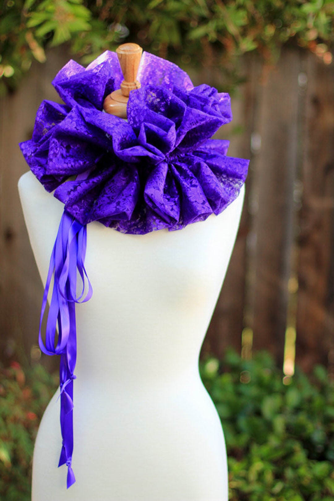 Purple Lace Collar - Fashion Neck Ruff for Burlesque or Elizabethan ...