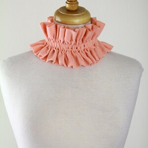 Peach Victorian Ruffle Collar - Edwardian, Regency or Elizabethan ...