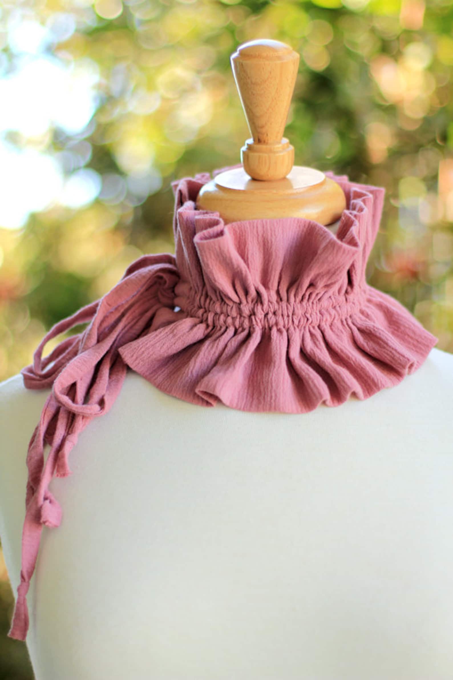 Victorian Style Fashion Collar Ruffled Choker in Mauve - Etsy