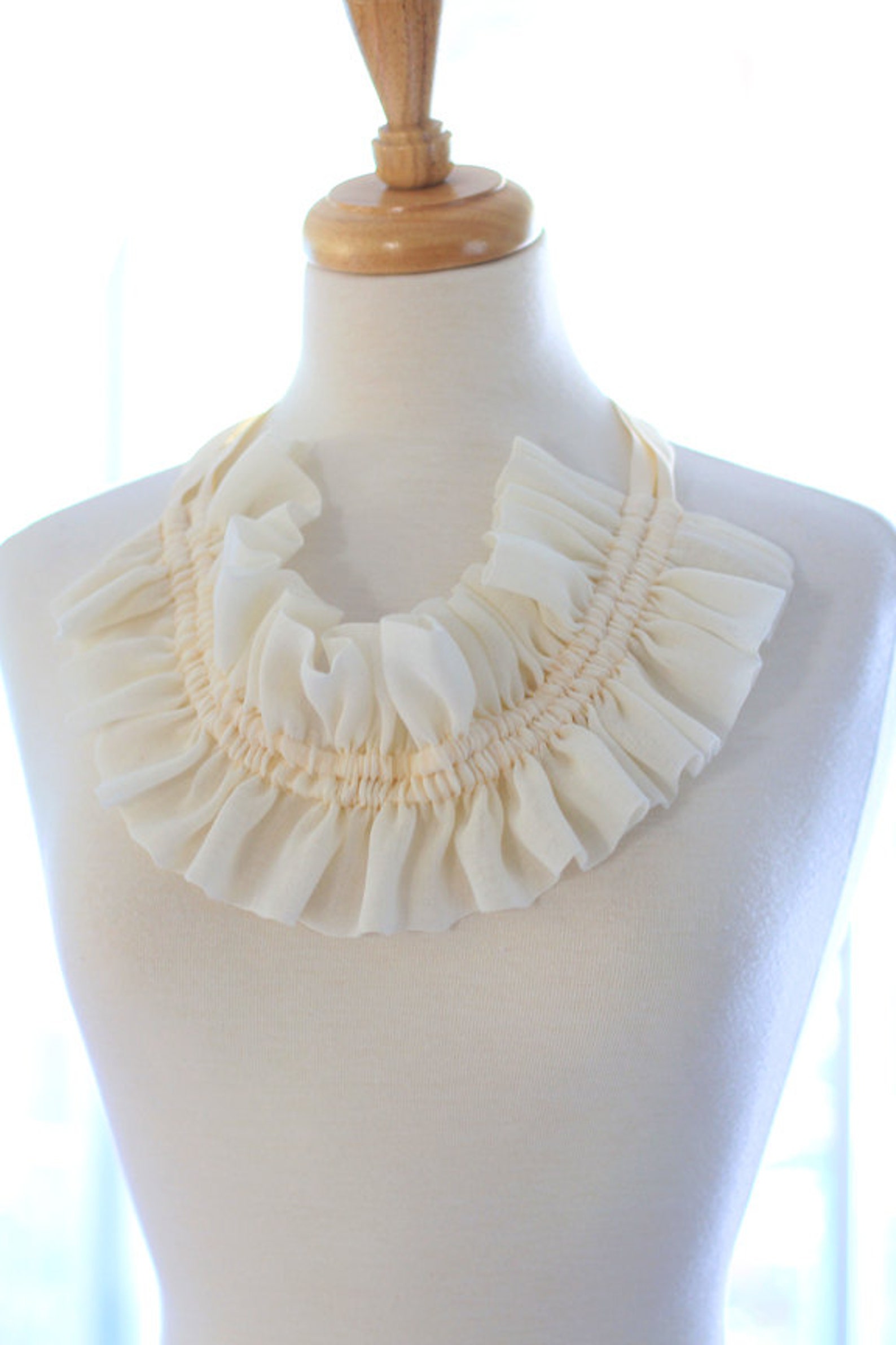 Victorian Fashion Collar Women's Ruffled Choker in Ivory | Etsy