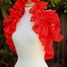 Red Lace Collar - Fashion Neck Ruff for Burlesque or Elizabethan ...