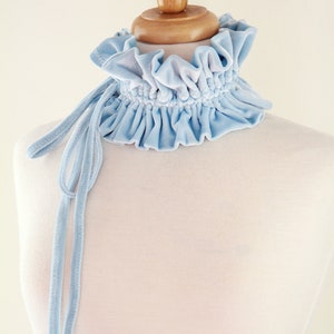 Pale Blue Velvet Collar - Victorian Style Choker, Neck Ruff, or Neck ...