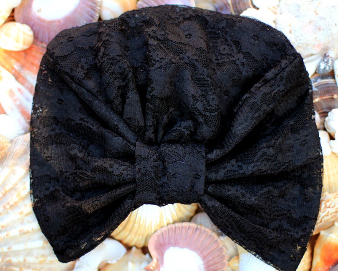 Lace Turban - Black, White, or Ivory - Bohemian Fashion Hair Wrap - Etsy
