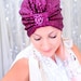 Women's Fashion Turban in Wine Sequins - Sequin Hair Turbans by ...
