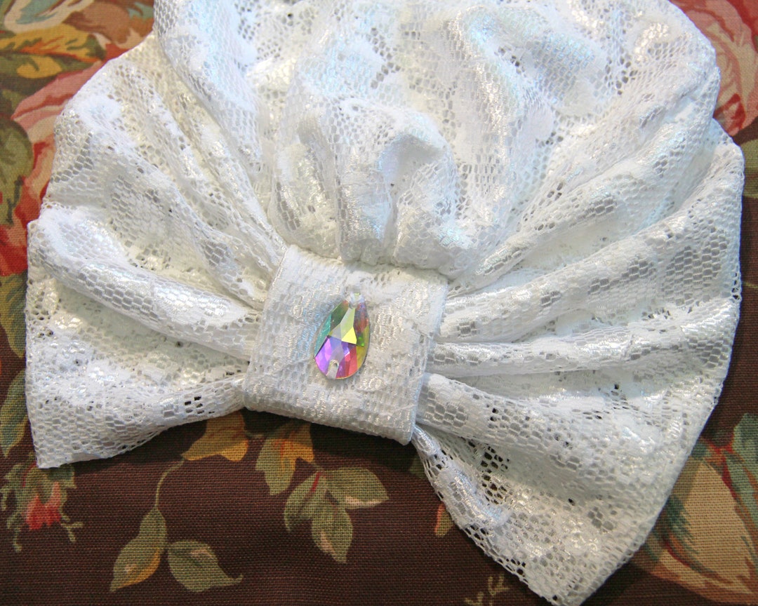 White Lace Turban - Kundalini Yoga Headwrap Turbans - Bohemian Fashion ...
