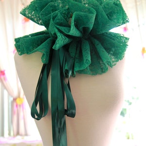 The Mermaid Fairy Lace Collar in Emerald Green - 2 Piece Set ...