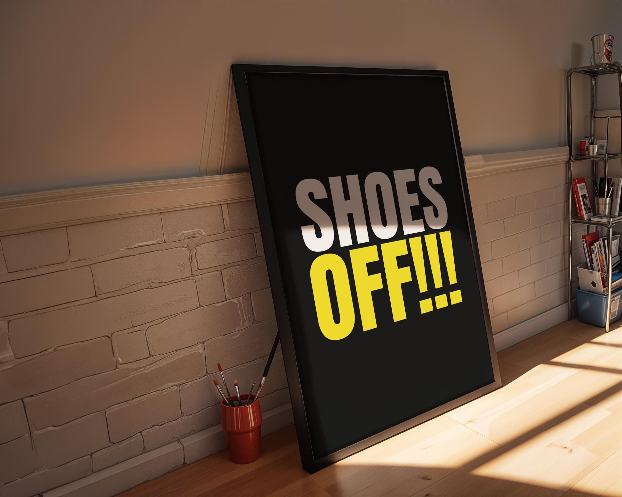 Shoes Off, No Shoes Sign, Typography Prints, Printable, Funny Poster ...
