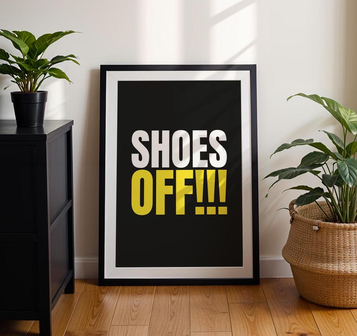 Shoes Off, No Shoes Sign, Typography Prints, Printable, Funny Poster ...