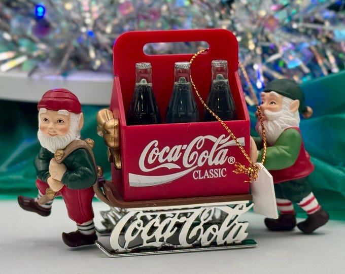 Vintage 1996 Coca-cola the Bottling Works Collection Ornament of Elves ...