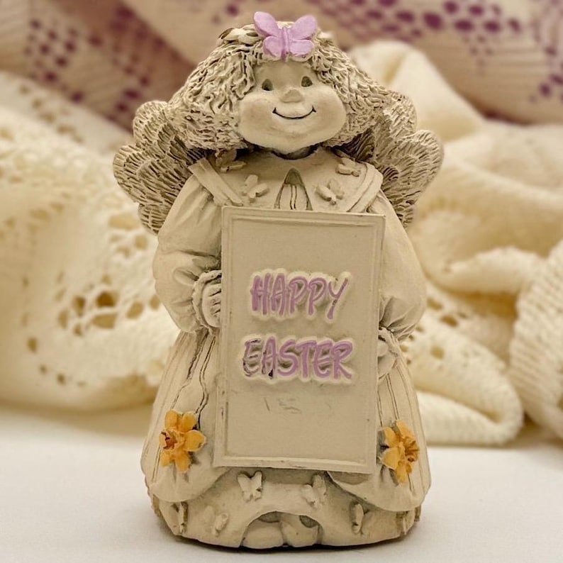 Vintage 1990's Collectible Abbey Press Angel “happy Easter” - Etsy