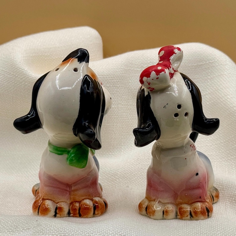 Vintage Anthropomorphic Artmark Circus Clown Dog Couple Salt & Pepper ...
