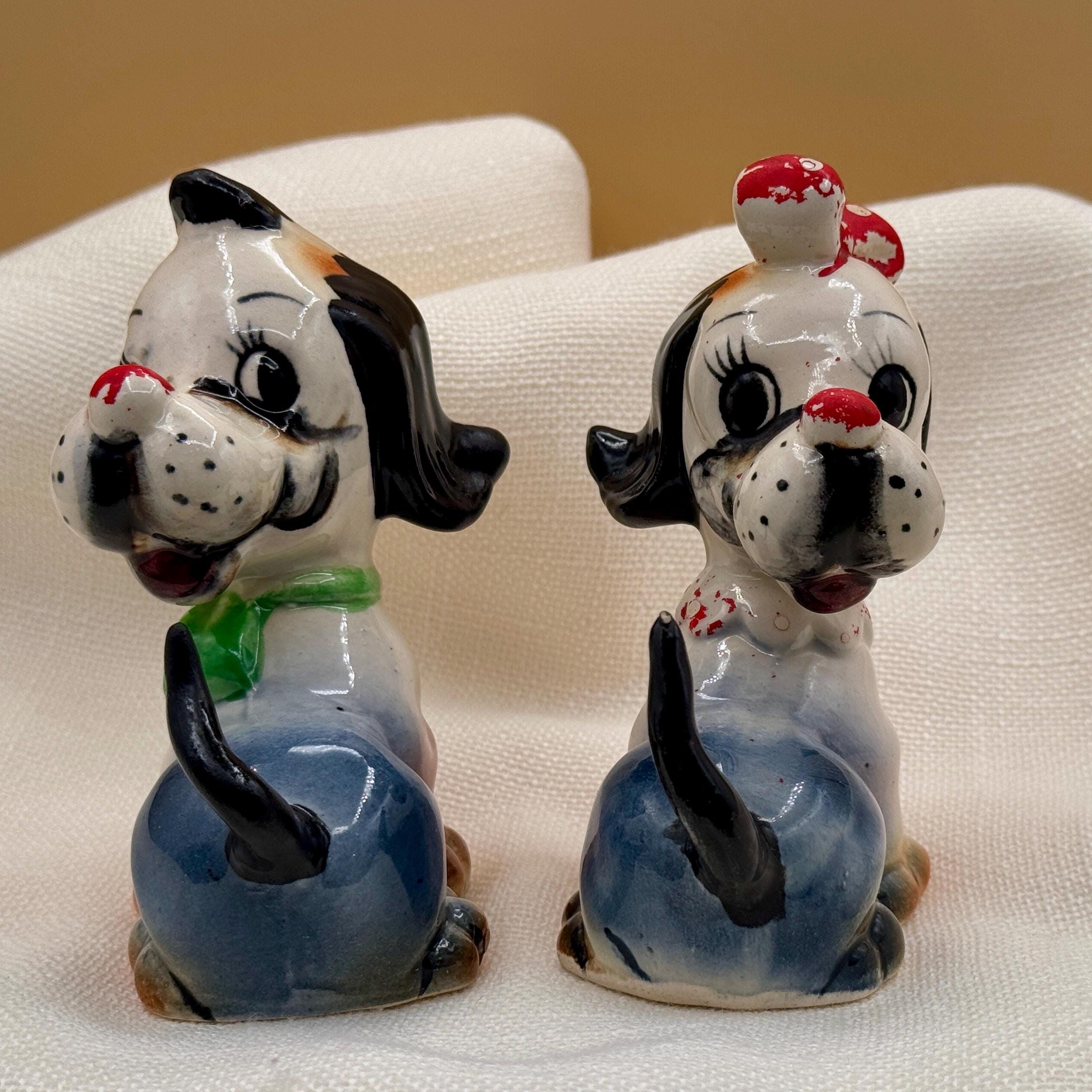 Vintage Anthropomorphic Artmark Circus Clown Dog Couple Salt & Pepper ...