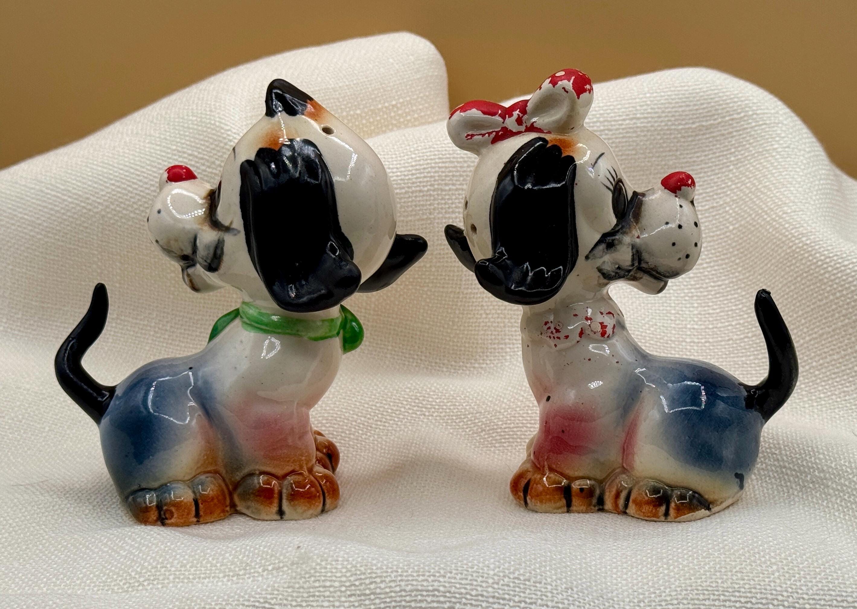 Vintage Anthropomorphic Artmark Circus Clown Dog Couple Salt & Pepper ...