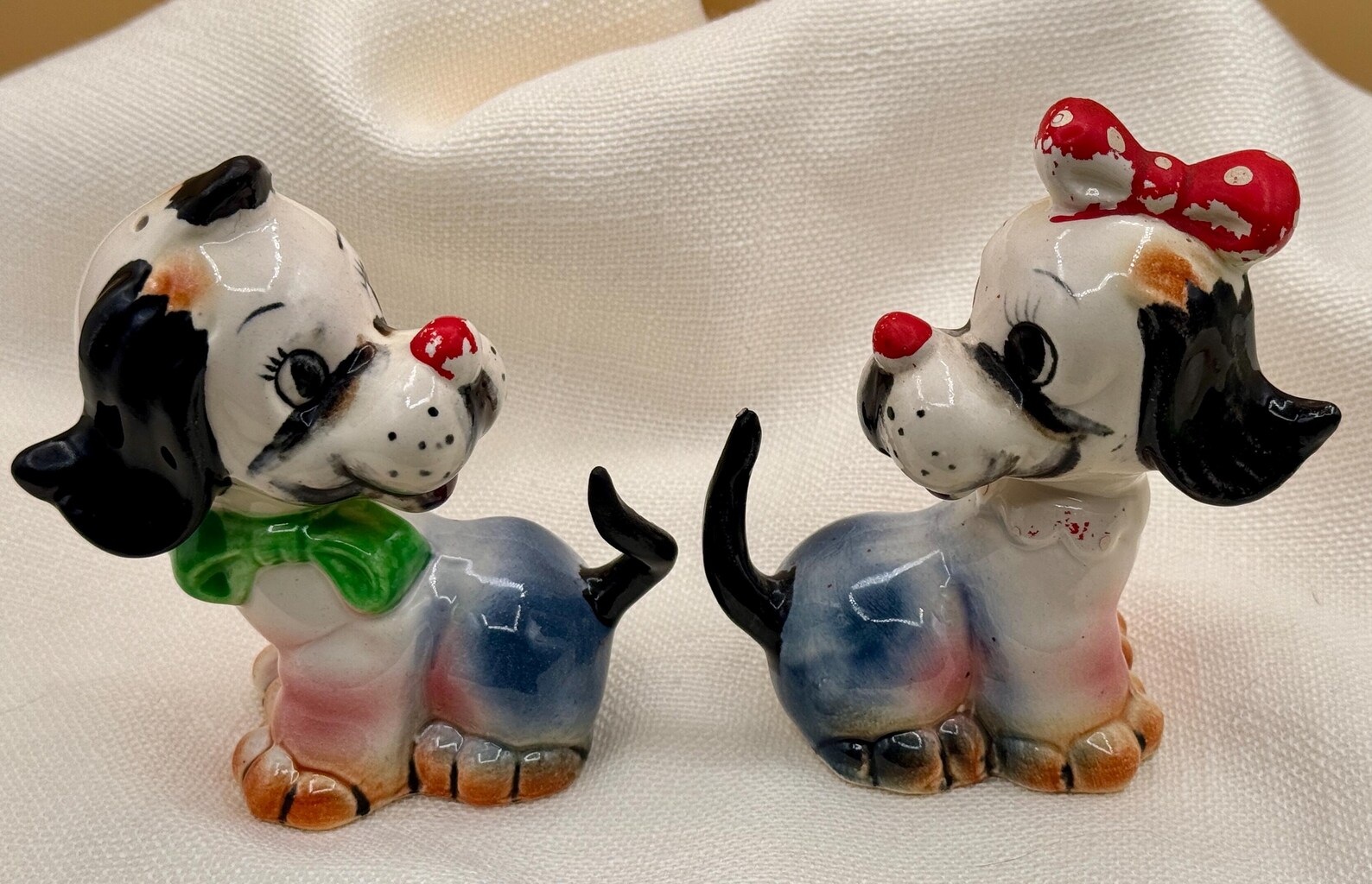 Vintage Anthropomorphic Artmark Circus Clown Dog Couple Salt & Pepper ...