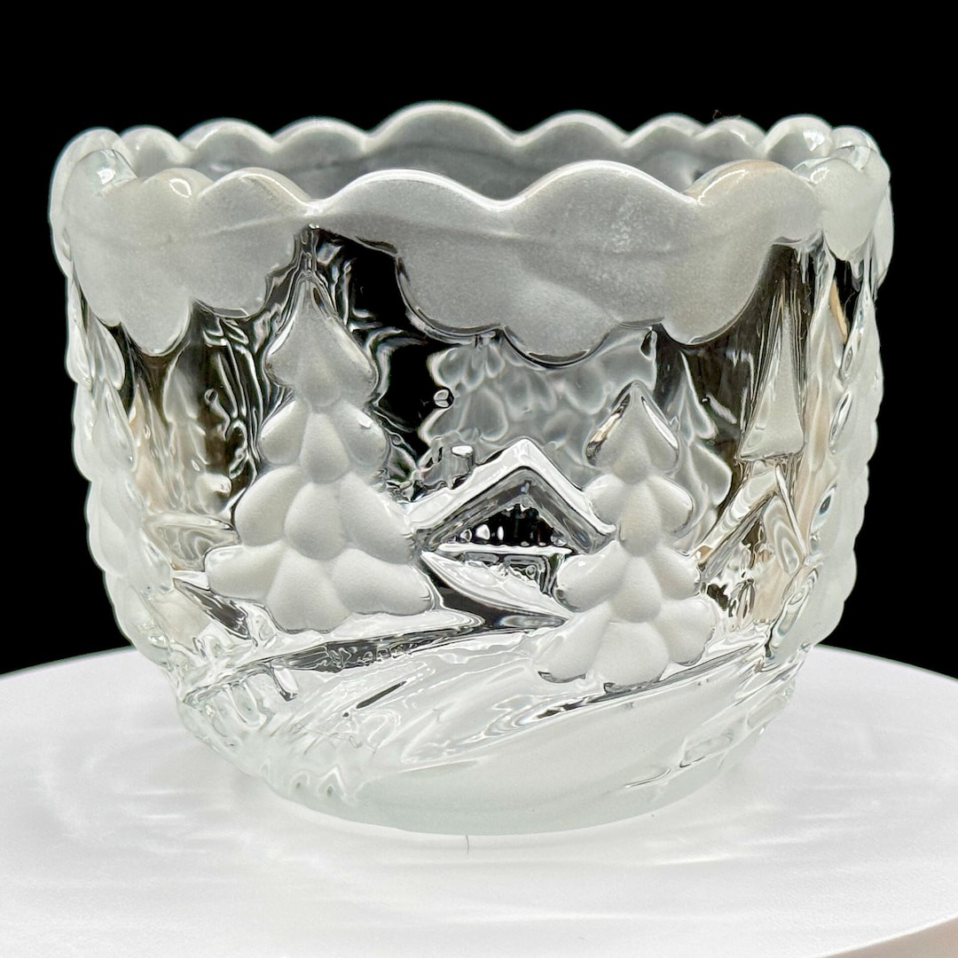 Vintage Walther Glas Mikasa Crystal "winterland" Frosted Glass Votive ...