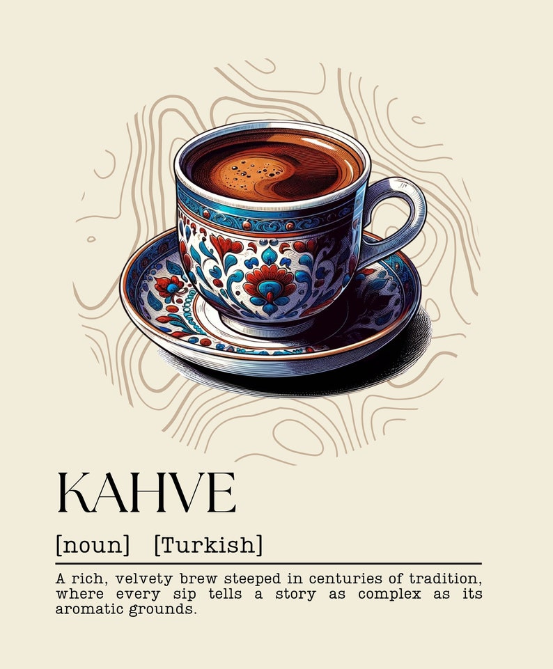 Turkish Coffee Print, Digital Download, Downloadable Print, Kahve ...