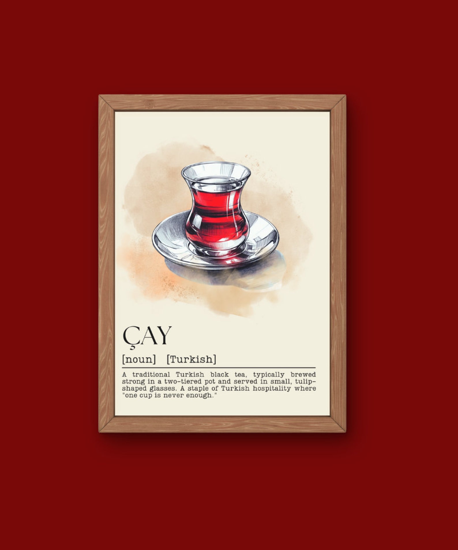 Turkish Çay Print, Digital Download, Downloadable Print, Tea, Turkish ...