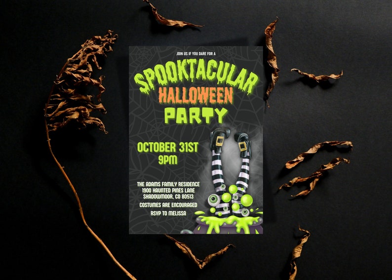 Editable Adult Halloween Costume Party Invitation| Halloween Event ...