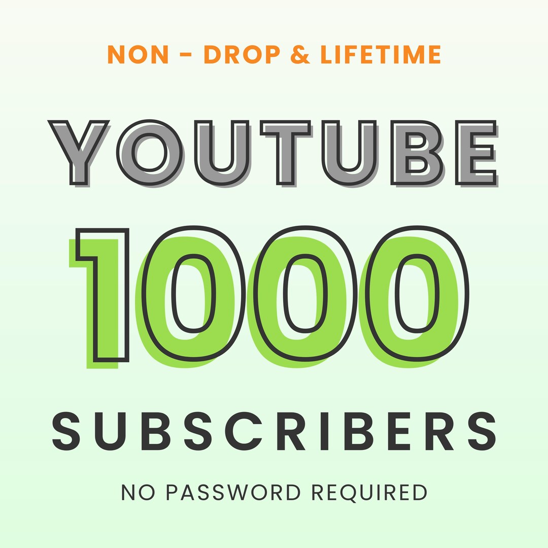 1000 Youtube Subscribers | Real and Active Subscribers | Boost ...