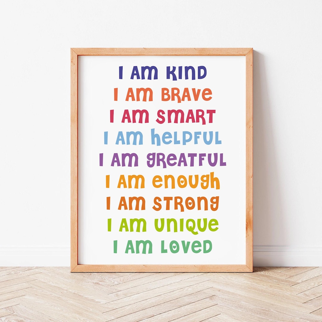 I Am Kind I Am Brave I Am Smart I Am Helpful I Am Greatful I Am Enough ...