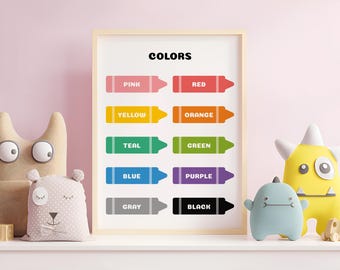 Colors - Educational Printable - Etsy