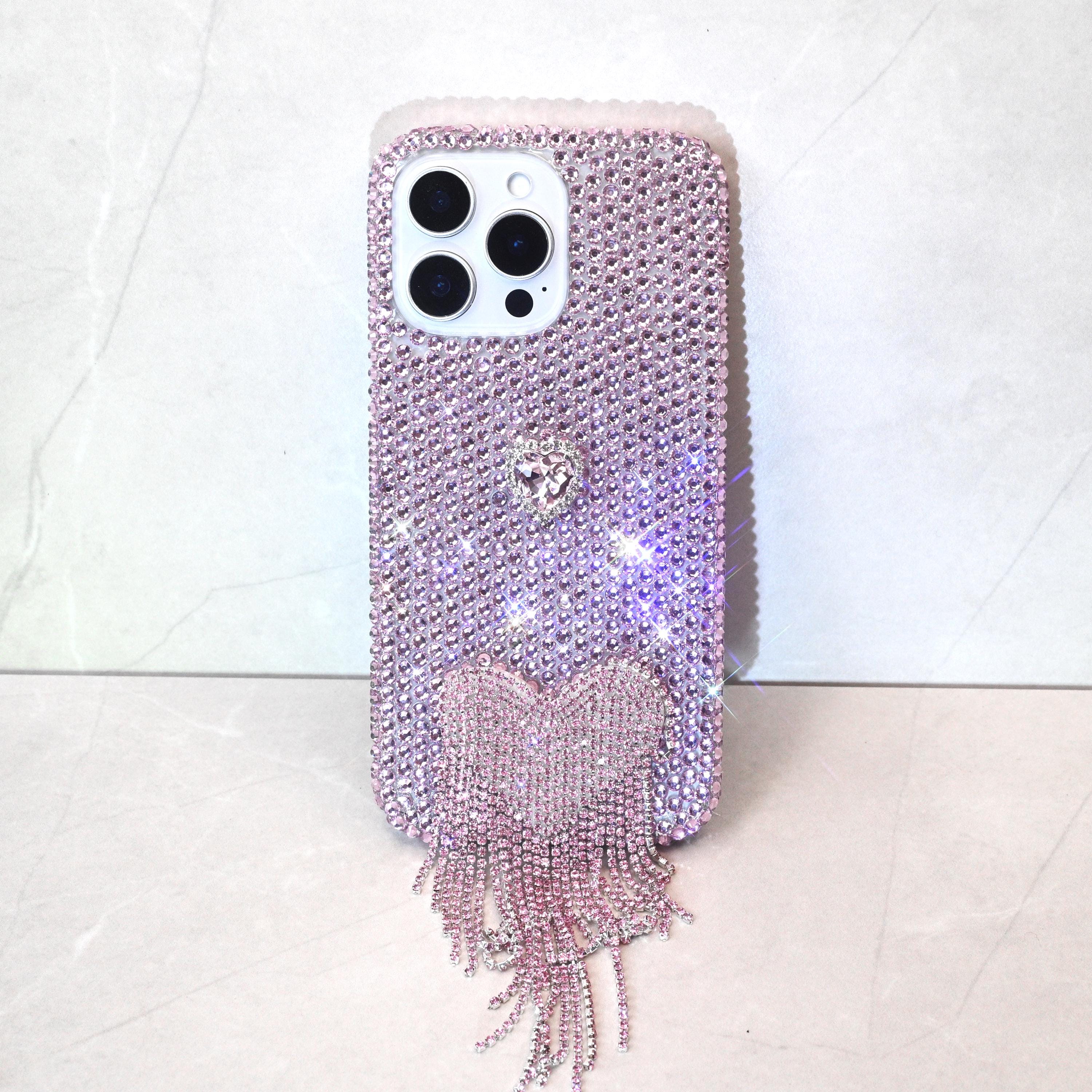 Handmade Tassel Heart Small Rhinestone Phone Case: iPhone 17 Pro Max ...
