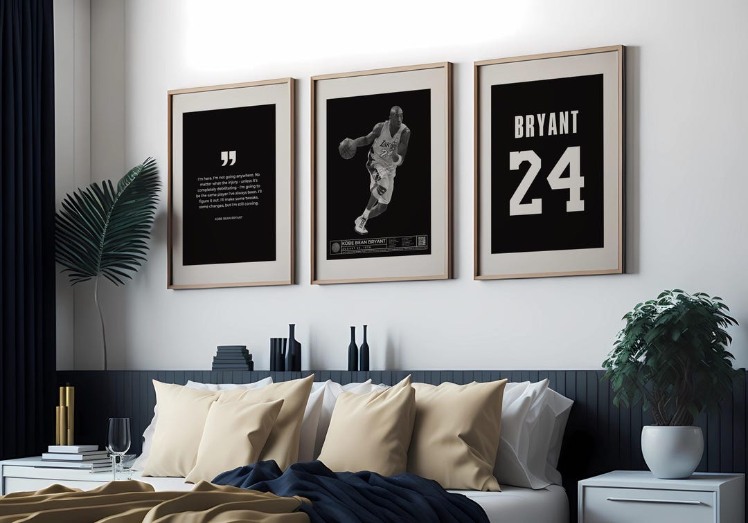 Basketball Legend Poster Bundle Kobe Bryant Mamba Mentality, LA Lakers ...