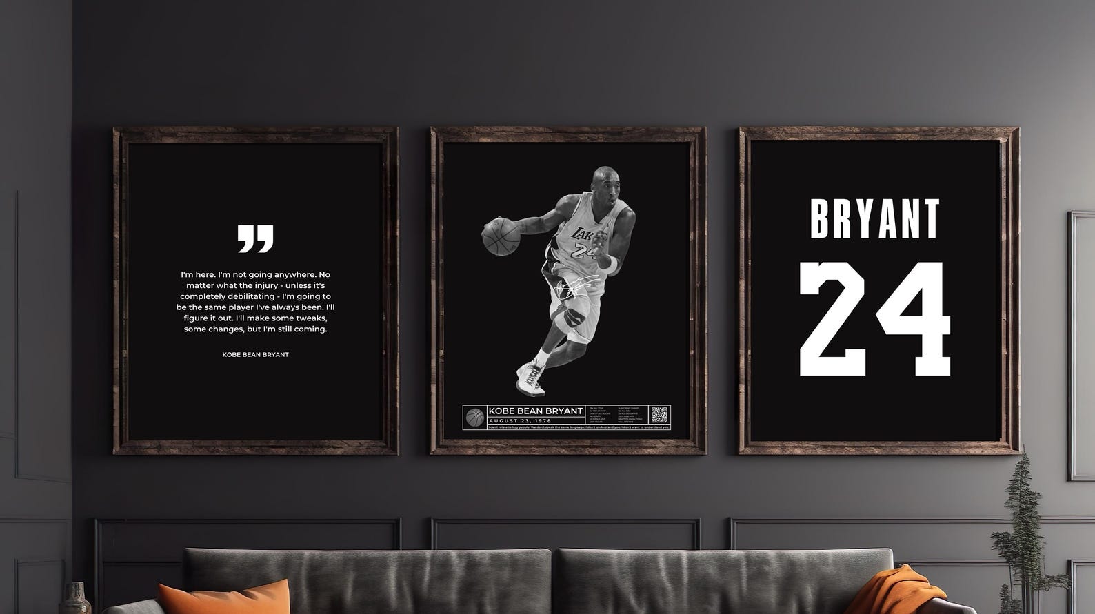 Basketball Legend Poster Bundle Kobe Bryant Mamba Mentality, LA Lakers ...