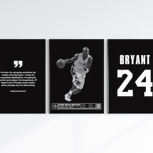 Basketball Legend Poster Bundle Kobe Bryant Mamba Mentality, LA Lakers ...
