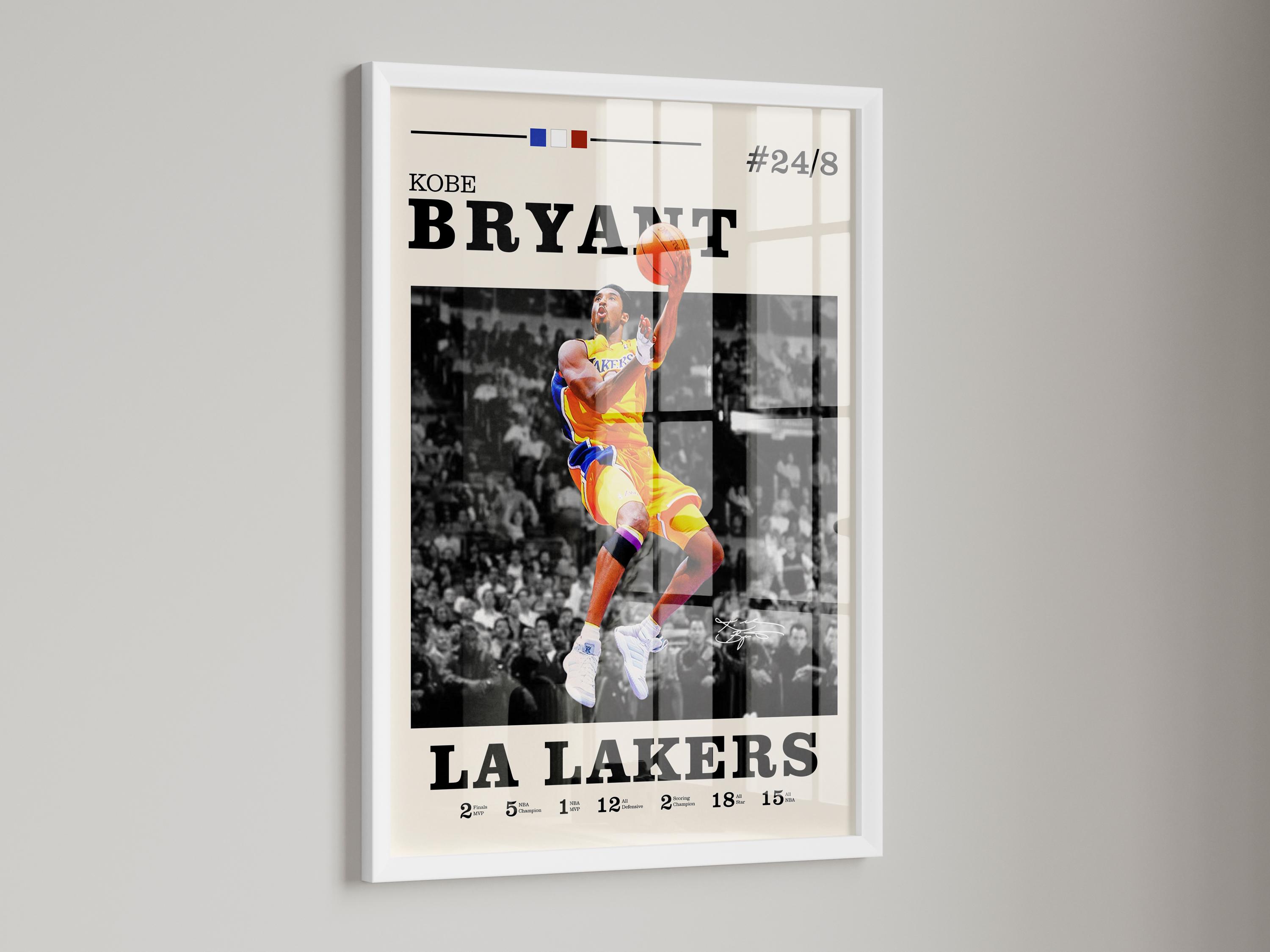 Kobe Poster, Basketball Legend Art Print, Wall Decor, Sports ...