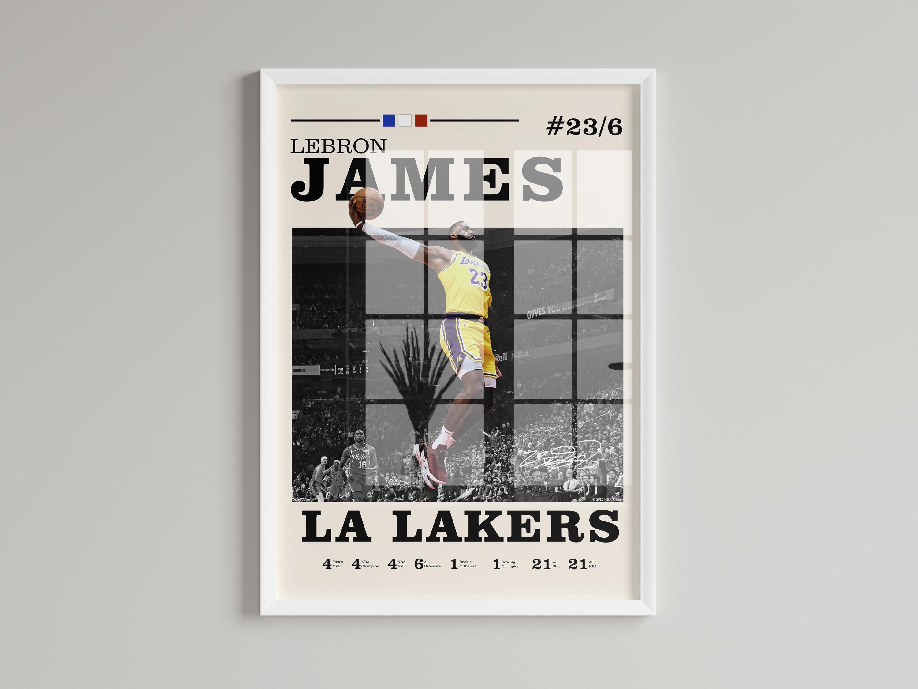 James Poster, Lebron Wall Art Print, Basketball Decor, Sports Wall Art ...