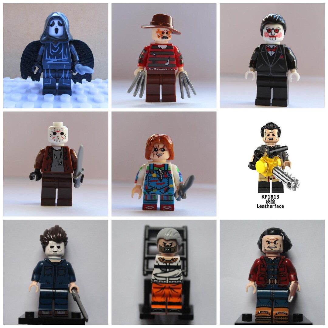 Custom 3D Printed Horror Halloween Monster Hand Painted Building Block ...