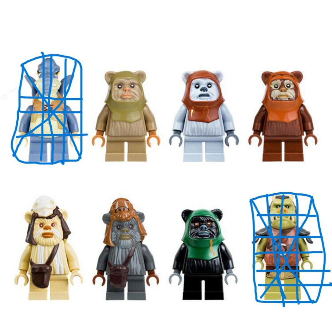 Star Wars Ewoks X 6 Custom Mini Toy Action Figure 3D Print Building ...