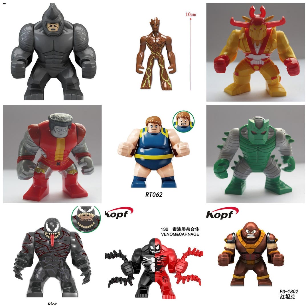 Figuras de acción de superhéroes en miniatura de Marvel Avengers, Hulk ...