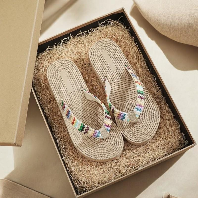 Straw Sandals - Etsy