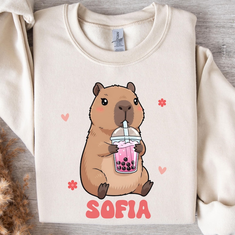 Capybara Sweatshirt Girl - Etsy