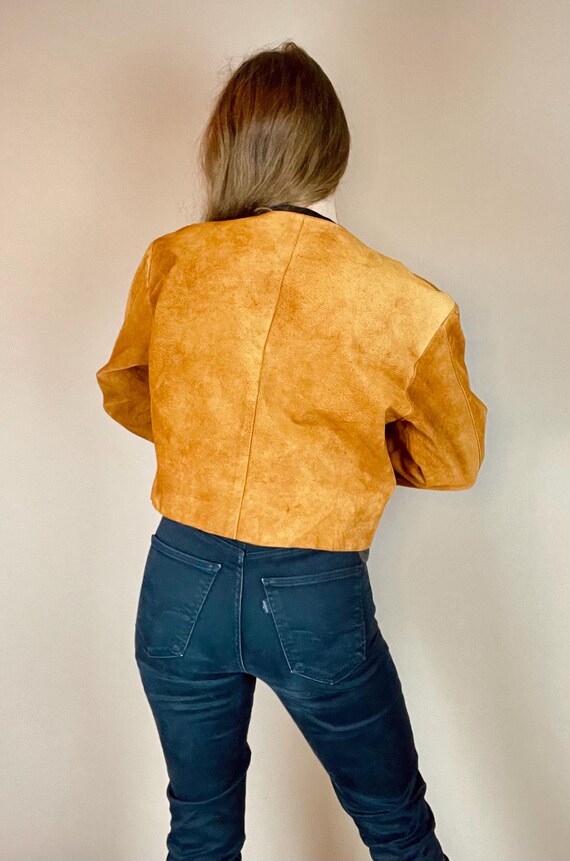 Burned orange suede jacket from the 80’s • Size M - Gem