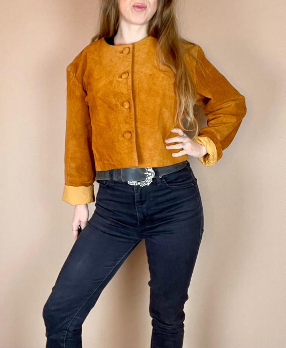 Burned orange suede jacket from the 80’s • Size M - Gem
