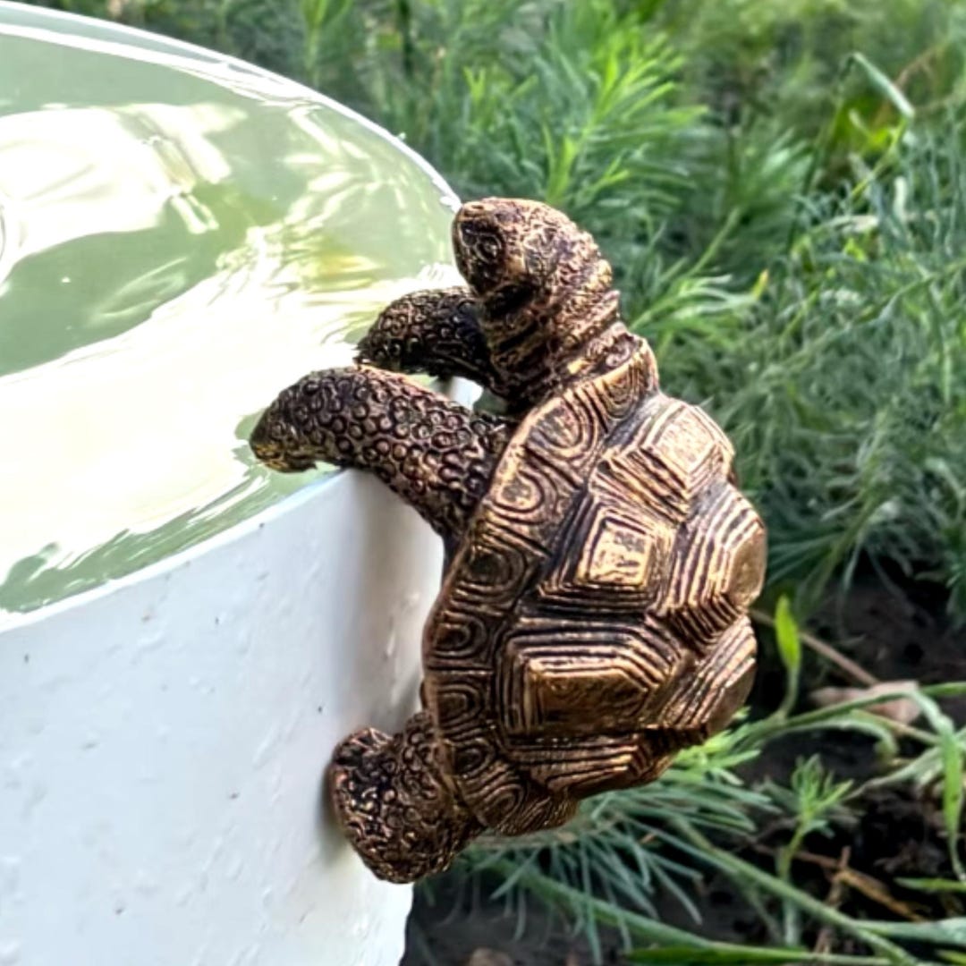 Tortoise Flowerpot Hugger Resin Turtle Plant Pot Hanger Decorer Indoors ...