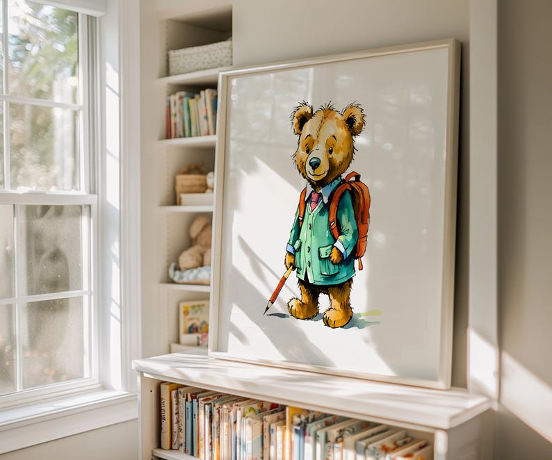 Teddy Bear Wall Art, Cute Classroom Decor for Toddlers, Adorable School ...