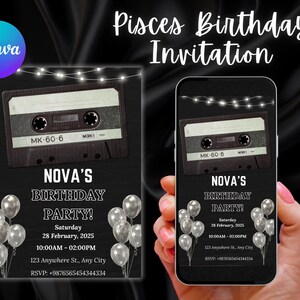 Vinyl Record Birthday Party Invitation, Editable Oldie but Goodie Party ...