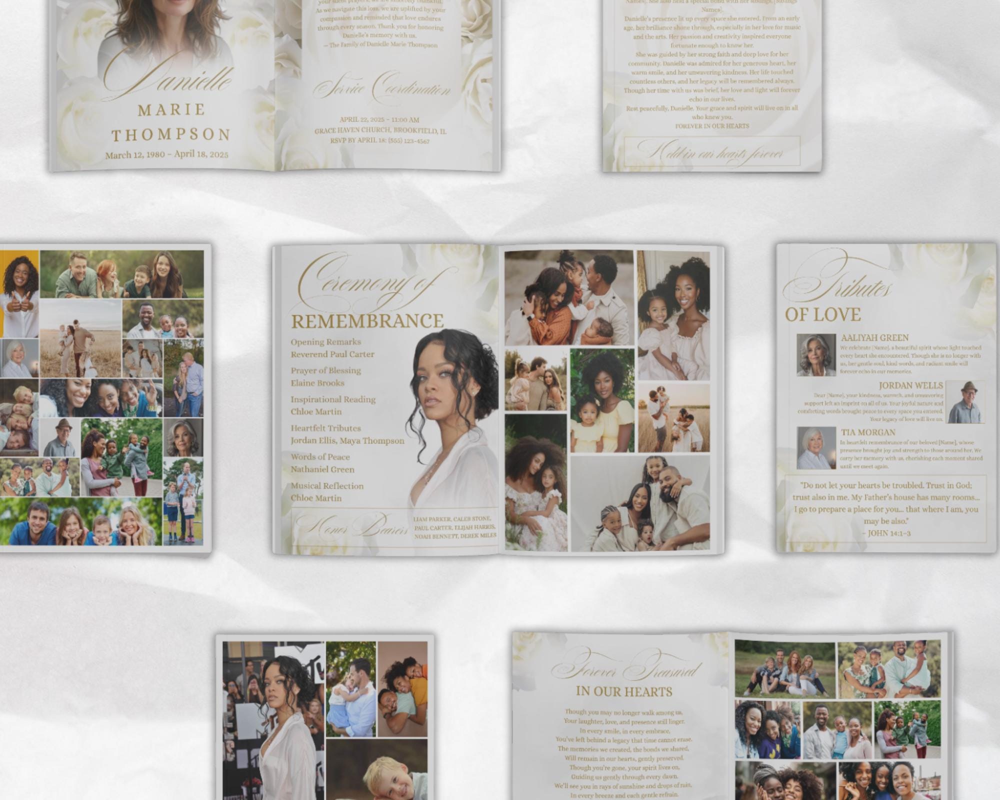Editable Funeral Program Template Printable | Celebration of Life ...