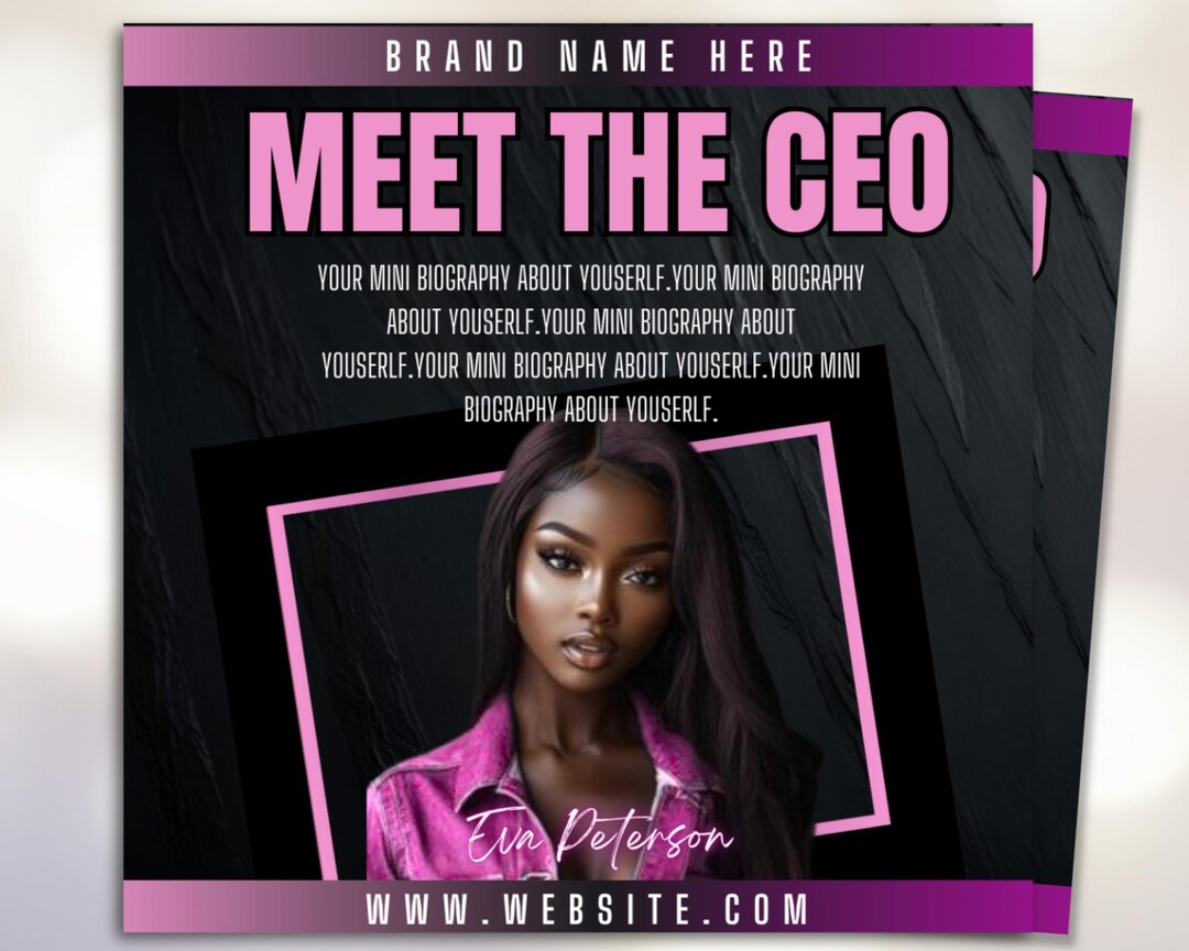 DIY Meet the CEO Flyer Template - Entrepreneur Flyer - Meet the Owner ...