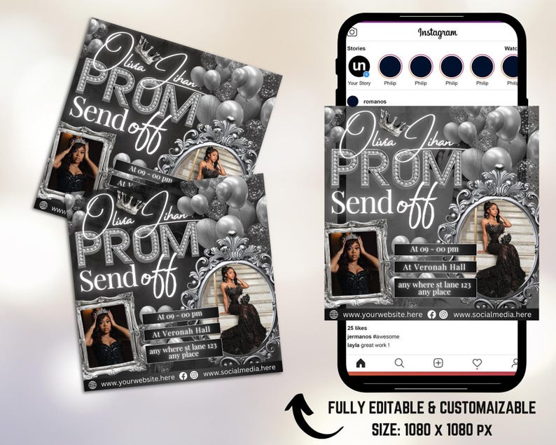 Prom Send off Flyer Template - Etsy