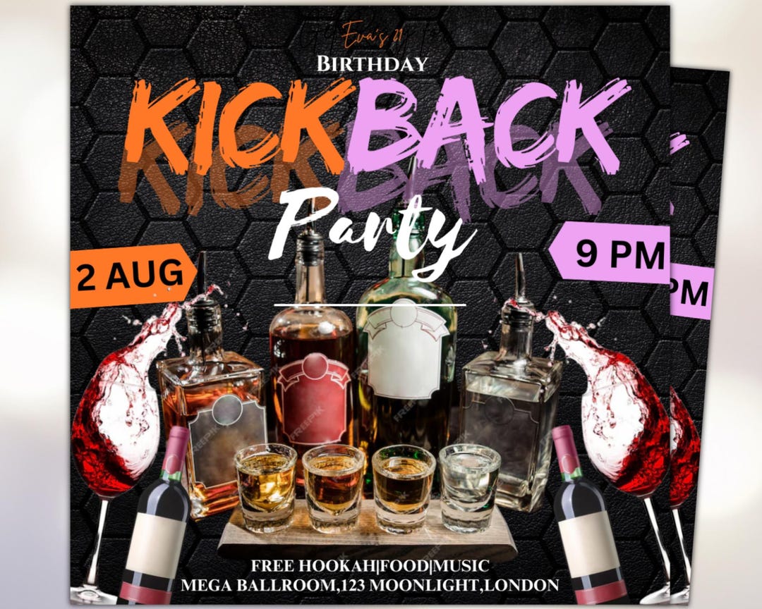 Kickback Party Flyer Template | Editable Chill Party Flyer ...