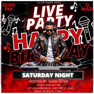 Club Flyer, Birthday Invitation, Birthday Party Invitation, Party ...