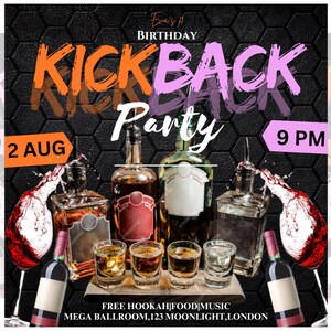 Kickback Party Flyer Template | Editable Chill Party Flyer ...